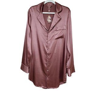 SKIMS | Intimates & Sleepwear | Skims Silk Buttonup Night Dress Rose ...